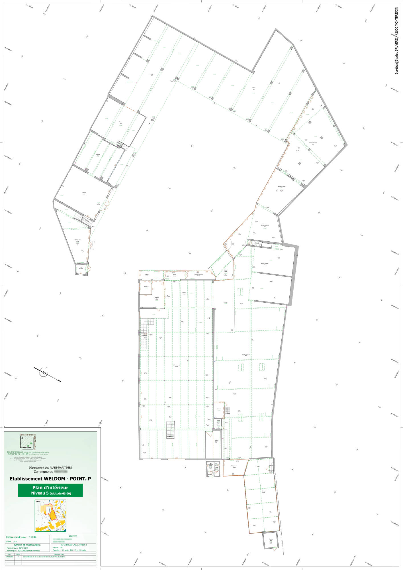 Relevés architecturaux des établissements Point.P sur toute la région ...